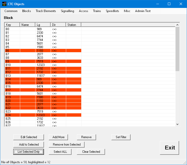 5.3.2 Selection List (Editor Only) – Centralized Traffic Control (CTC ...